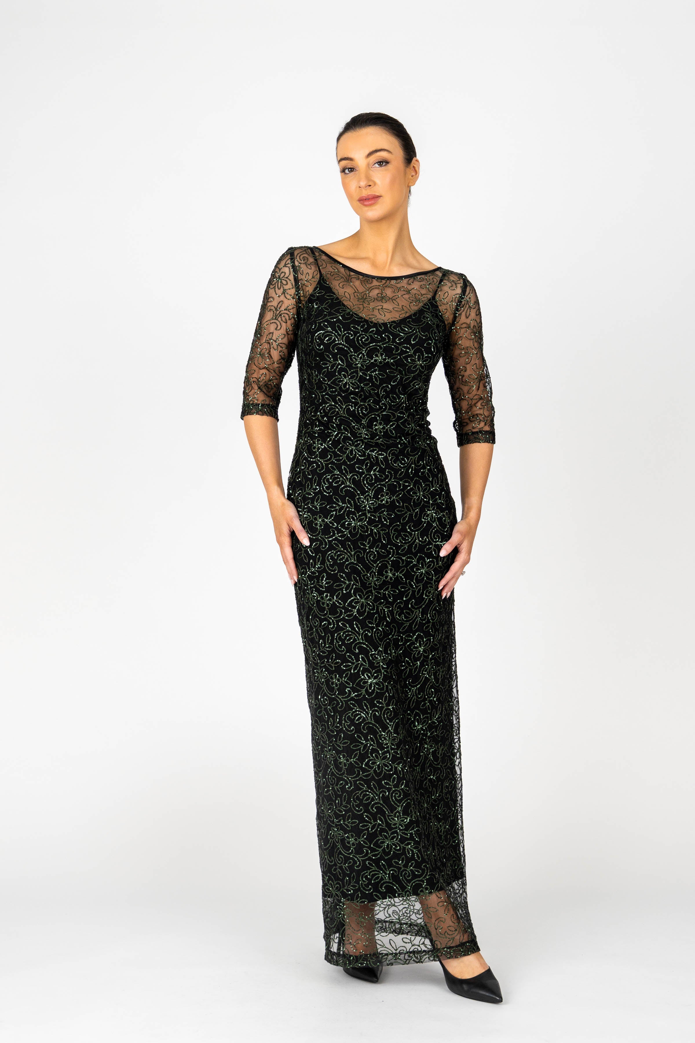 Lisa Barron | JOSEPHINE 3/4 Sleeve Gown | Made In Melbourne