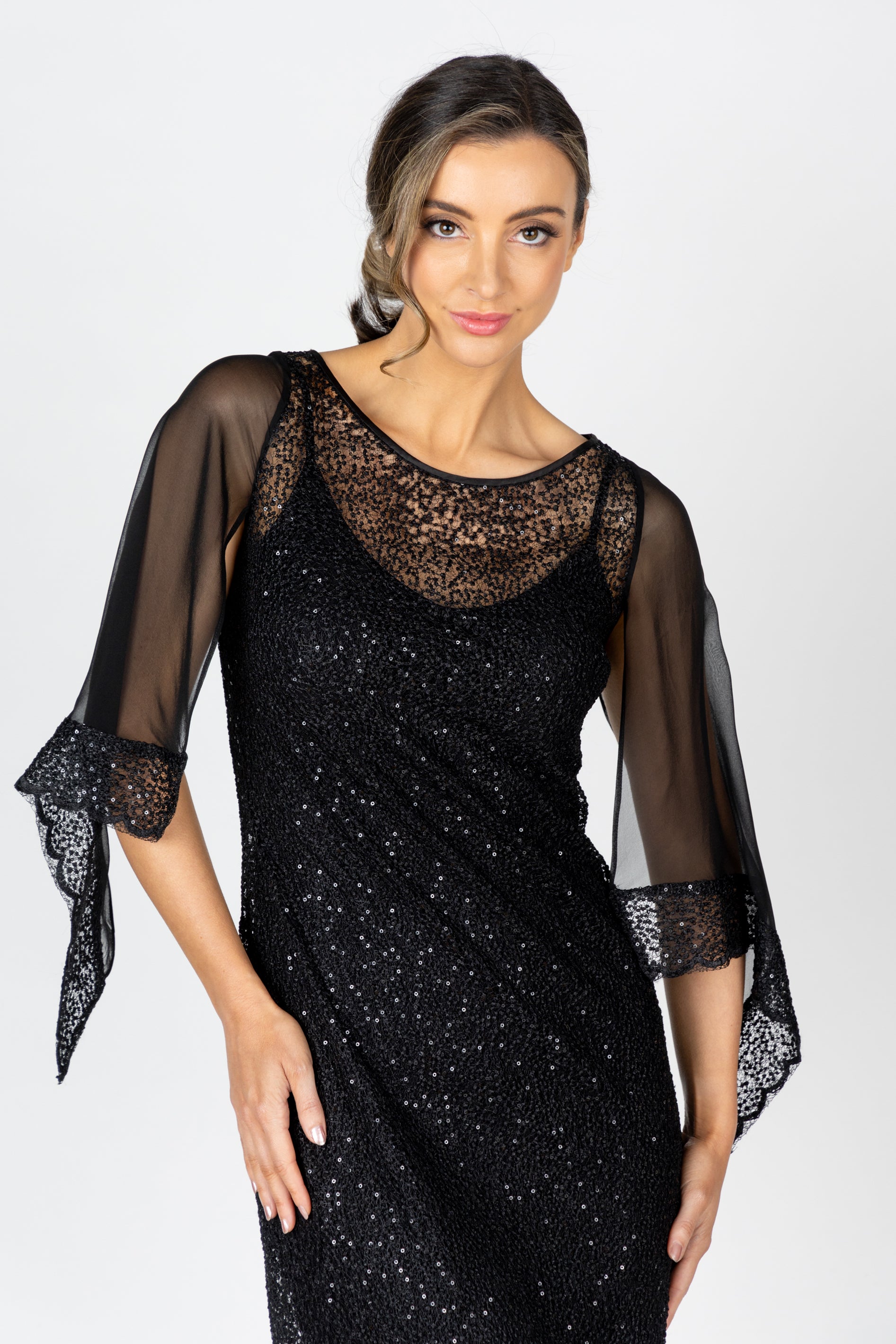 Lisa Barron | LUXE Silk Sleeve Cocktail Dress | Made in Melbourne