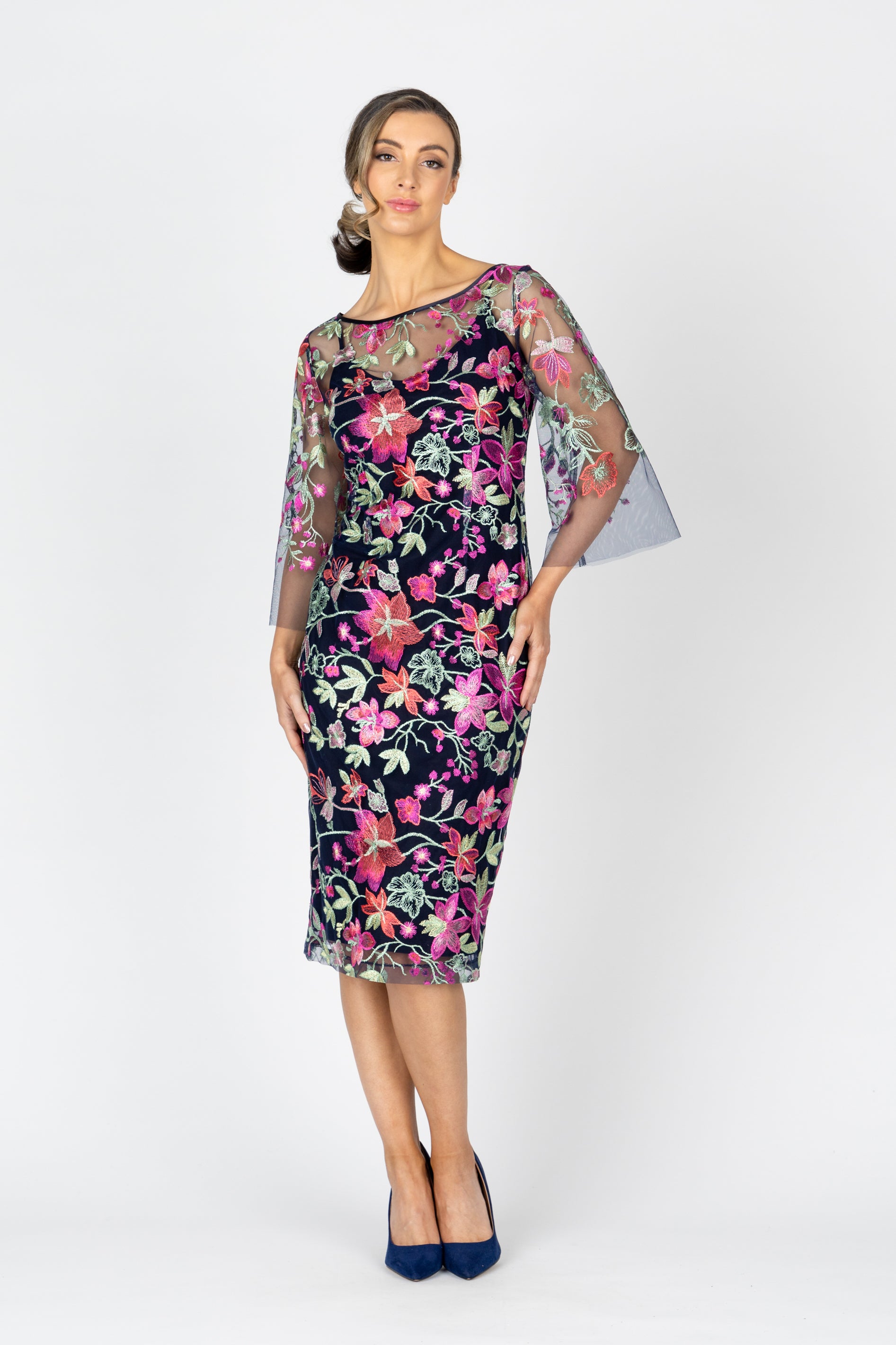 Lisa Barron | MIRA Bell Sleeve Midi Dress | Made in Melbourne