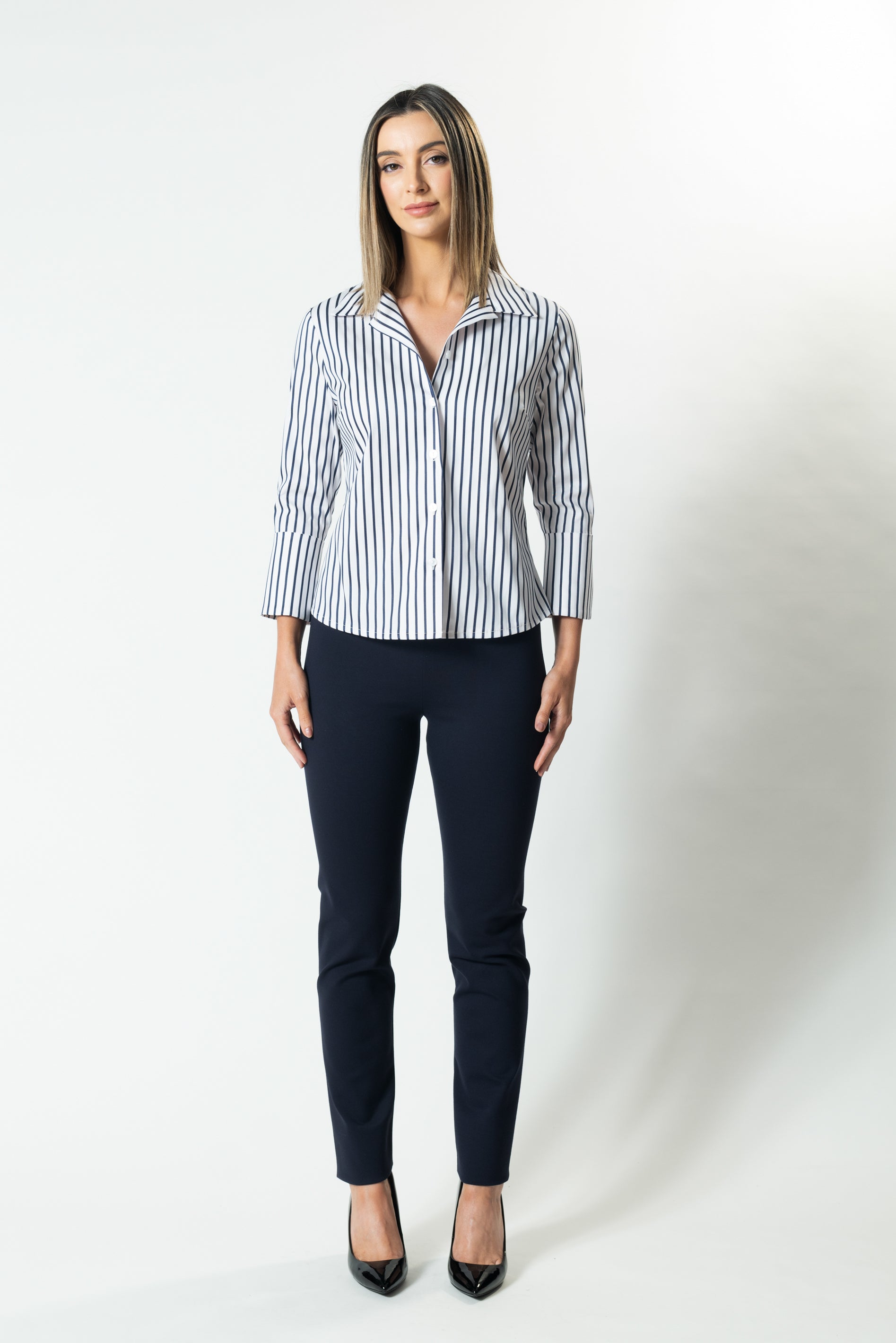 Lisa Barron | PIPER Fitted Shirt with Cuff | Made in Melbourne