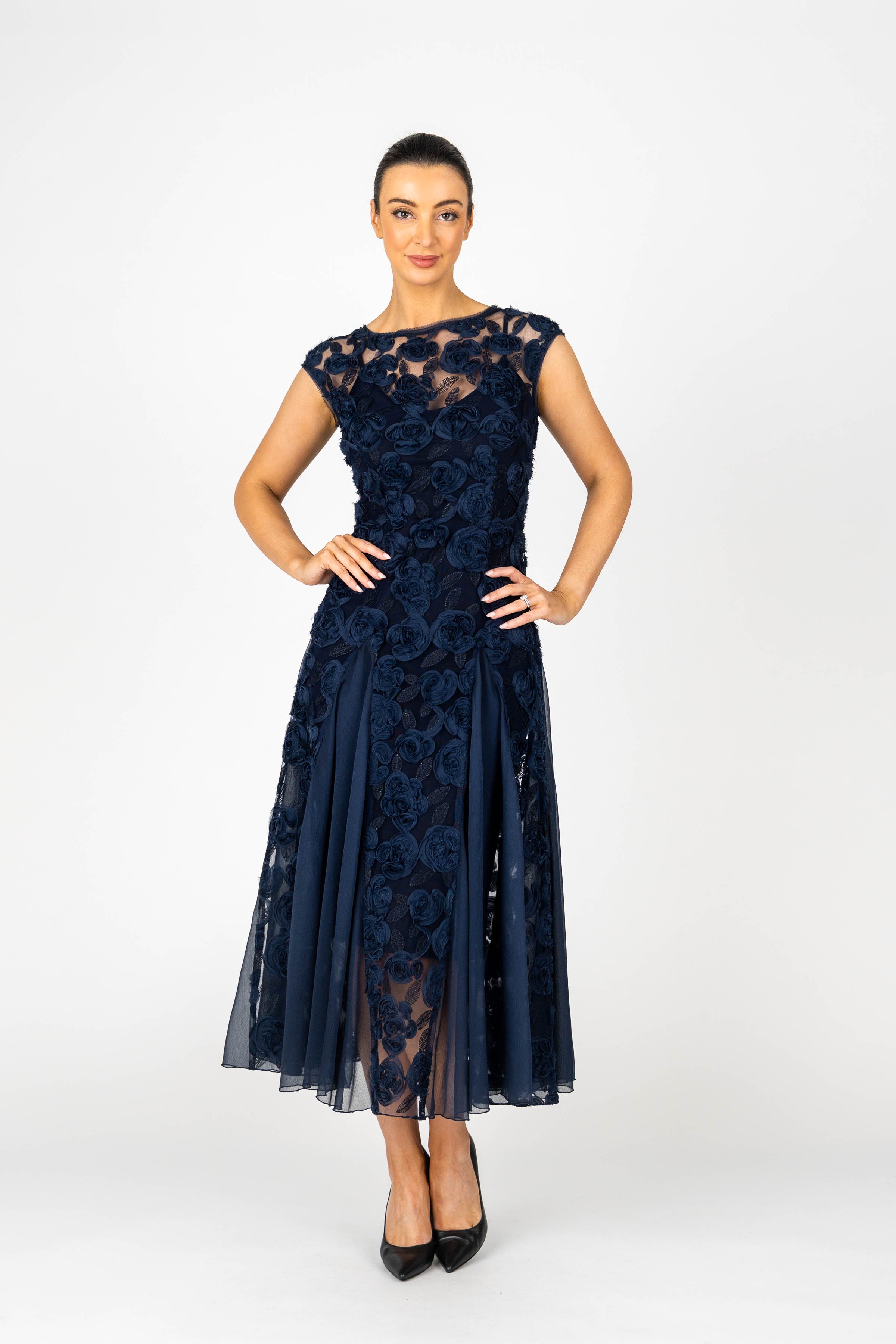 Lisa Barron | ROSETTE Cap Sleeve Godet Gown | Made In Melbourne
