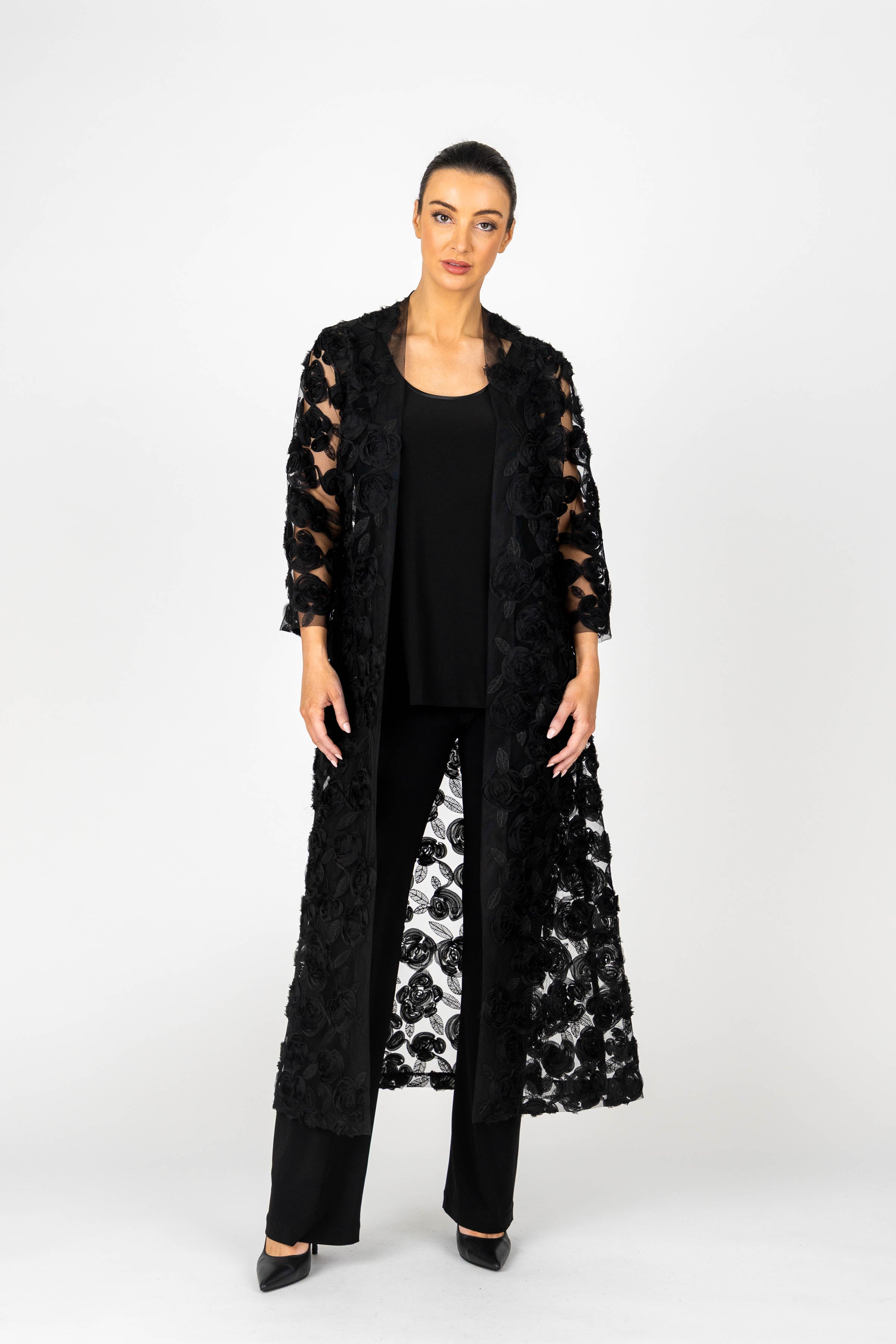 Lisa Barron | ROSETTE Embroidered Coat | Made In Melbourne