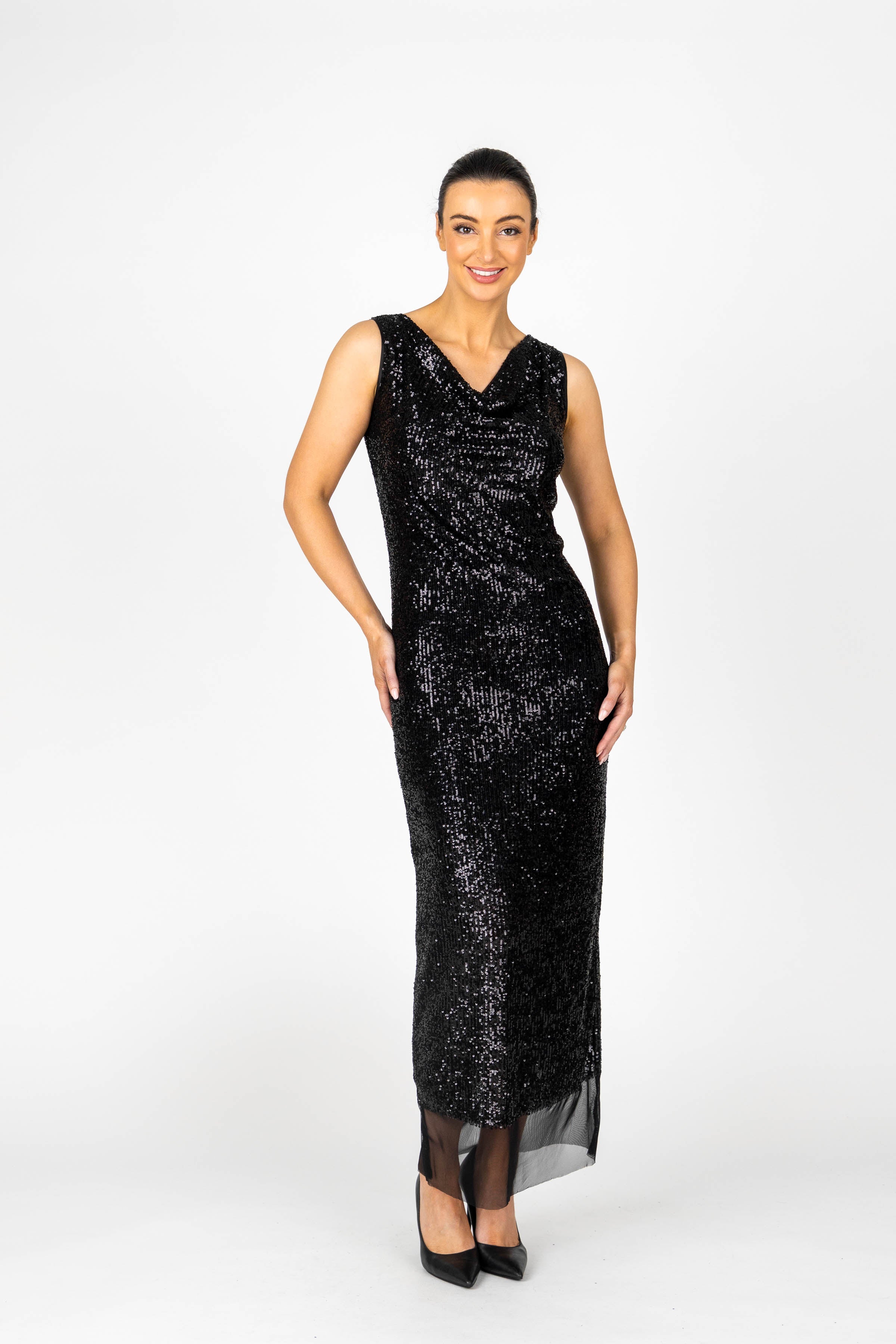 Lisa Barron | SHOWGIRL Cowl Front Long Gown | Made In Melbourne